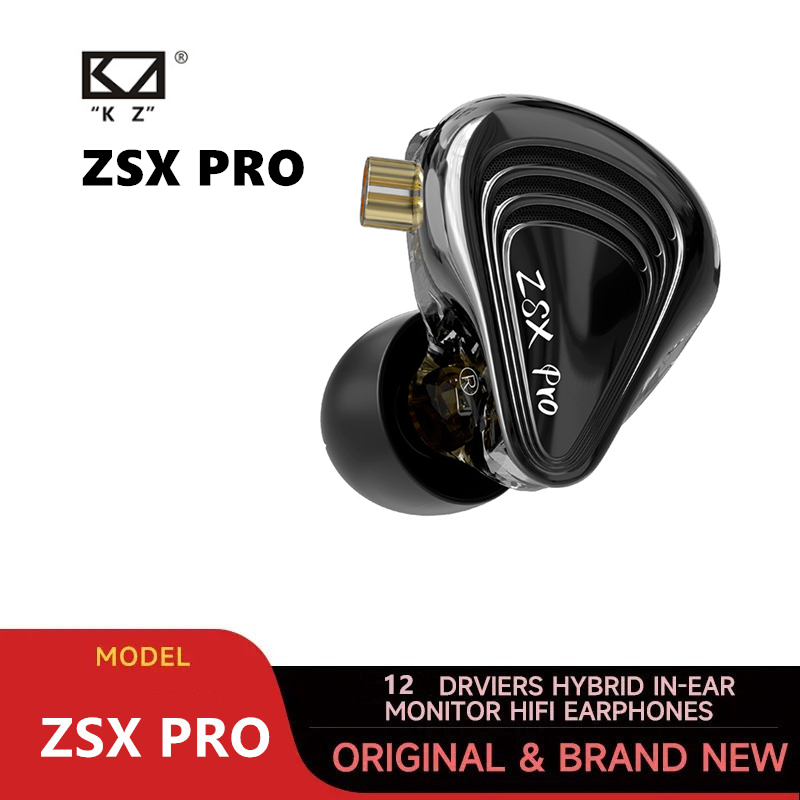 Kz ZSX Pro ZSXPRO 5BA 1DD Tai nghe điều khiển lai HIFI Tai nghe nhạc Tai nghe thể thao Cáp có ...