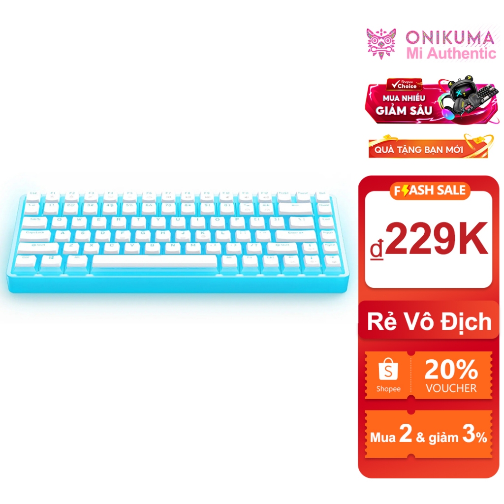 Bàn Phím cơ Máy Tính Gaming RGB Onikuma G30 Có Dây / Đèn LED RGB Chống ...