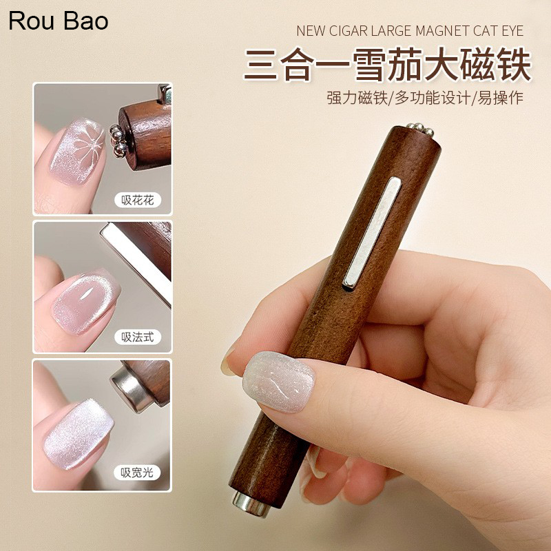Rou Bao Nail Nam Châm Xì Gà Đa Năng Ba Trong Một Mắt Mèo Hút Mạnh Nam Châm Móng Tay Nghệ Thuật ...