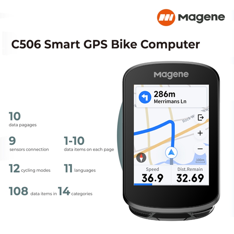 Magene C506 Thông minh GPS Xe đạp Máy tính Màn hình cảm ứng Tốc độ ...
