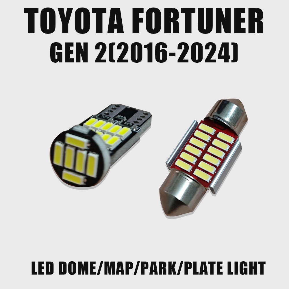 Cho Toyota Fortuner LED Nội Thất Ánh Sáng Mái Vòm Bản Đồ Biển Thân Cây Trần Công Viên Bóng Đèn ...
