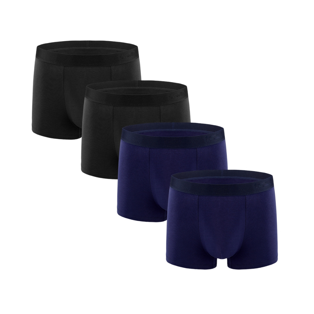 4 Nam Plus Size Quần Lót Cotton Thoáng Khí Màu Trơn Boxer Trunks Cho ...