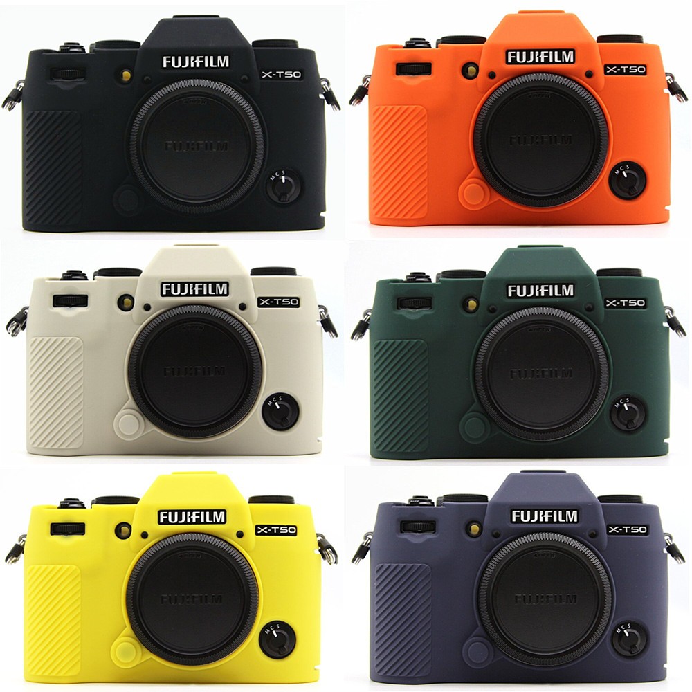 Fuji XT50 Silicone Armor Skin Case Túi đựng máy ảnh Bảo vệ thân xe Bảo vệ cho Fujifilm X-T50 ...