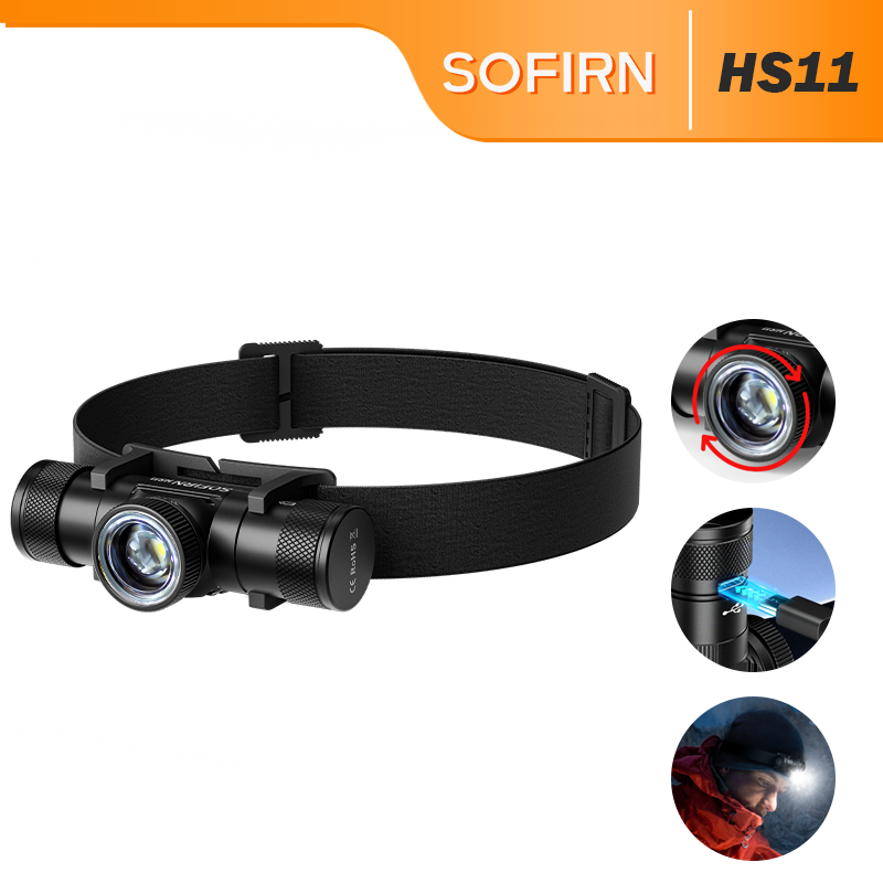 Sofirn HS11 (H11B) Đèn pha zoom xoay siêu sáng Type-C Đèn pha sạc chống ...