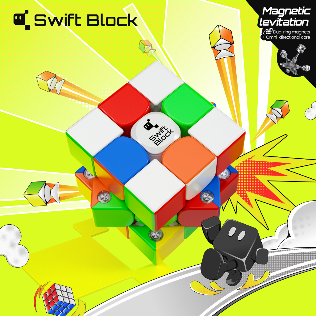 Swift Block 3x3 Maglev Speed Cube Đồ chơi xếp hình khối giáo dục dành ...
