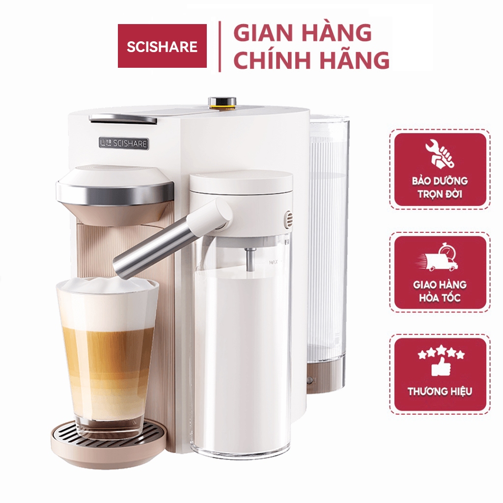 Máy pha cà phê viên nang Scishare Máy pha cà phê cầm tay tự động nhỏ ...