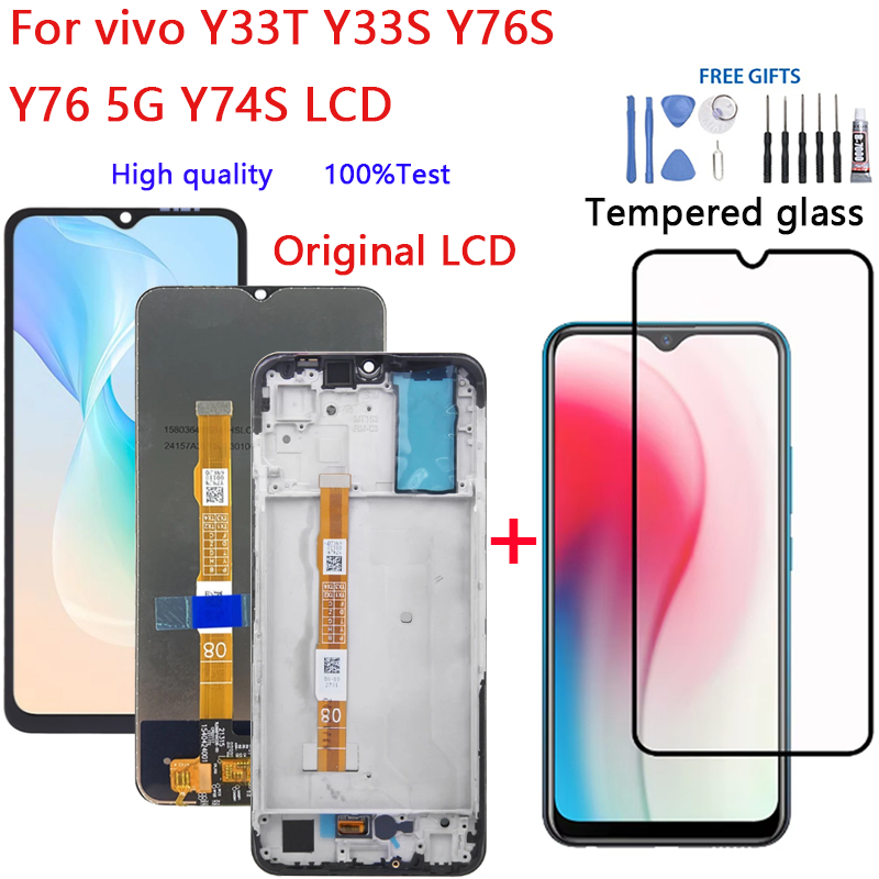Màn hình LCD chính hãng và chính hãng chất lượng cao cho vivo Y33T Y33S Y76S Y76 5G Y74S Màn ...