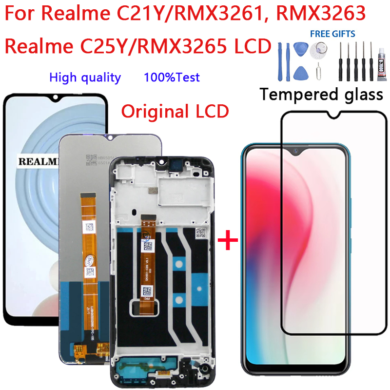 Màn hình LCD chính hãng và chính hãng chất lượng cao cho Realme C21Y / RMX3261, RMX3263 Realme ...
