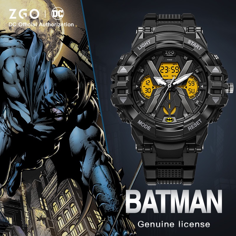 ZGO x DC Đồng hồ Nam Batman Chính hãng Chống sốc Đa chức năng Mặt số ...