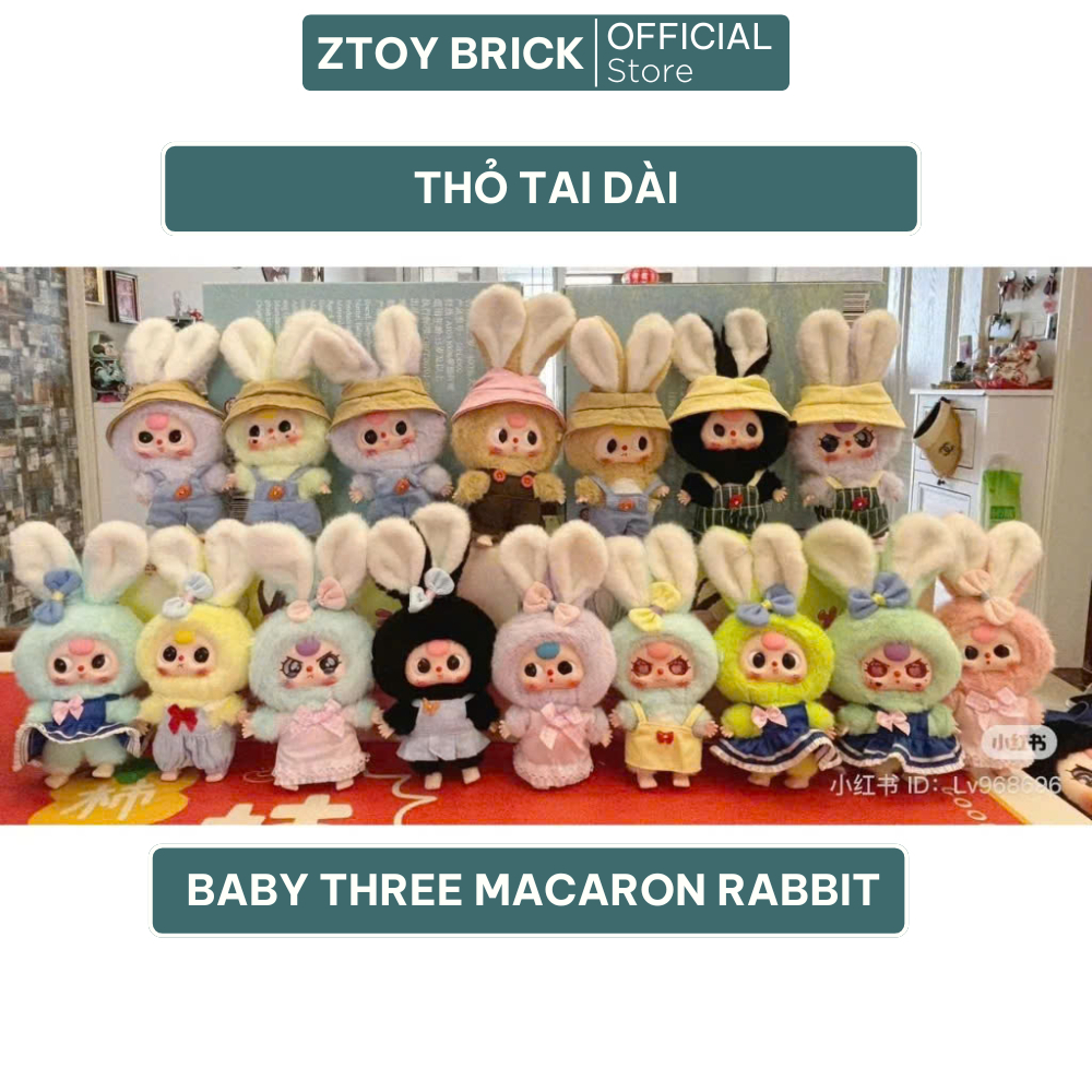 [ TẶNG STICKER ] BABY THREE MACARON RABBIT -Hộp mù ngẫu nhiên Baby ...