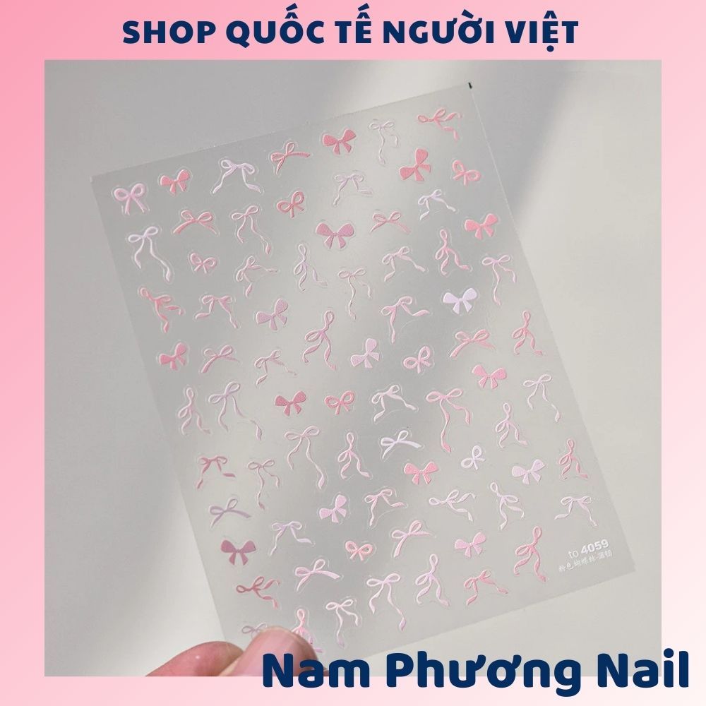 Sticker miếng dán móng hình nơ | Shopee Việt Nam