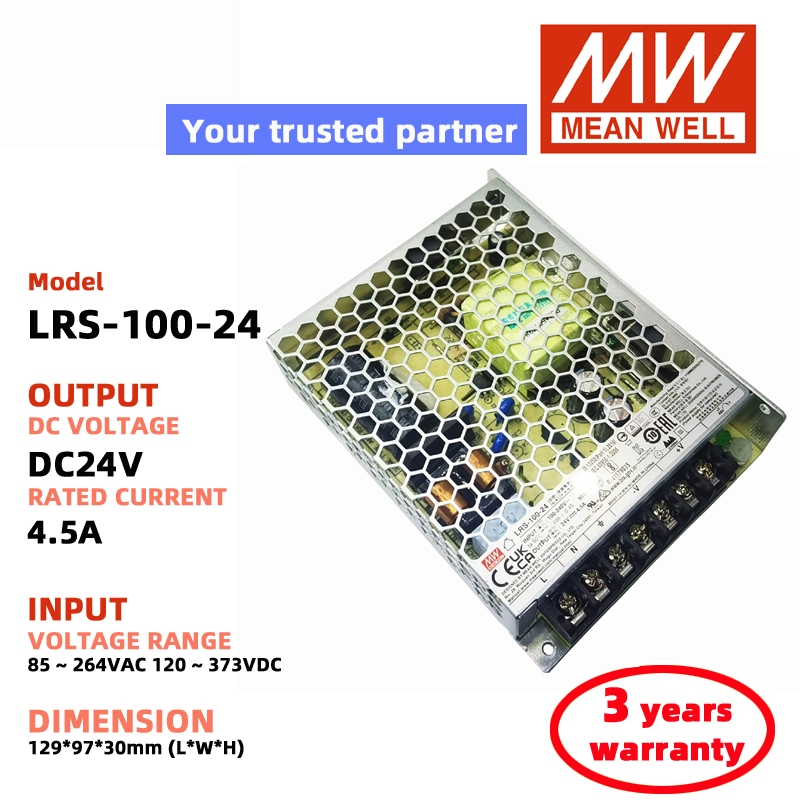MEAN WELL LRS-100-24 DC24V 4.5A LRS-100-5 LRS-100-12 LRS-100-15 LRS-100-36 LRS-100-48 Bộ nguồn ...