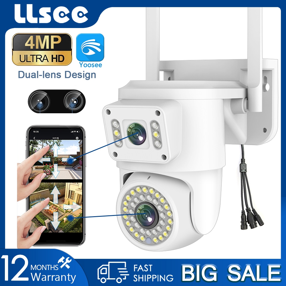 LLSEE Yoosee Camera 2 Mắt 4k 8.0MP PTZ Camera không dây ngoài trời WIFI ...