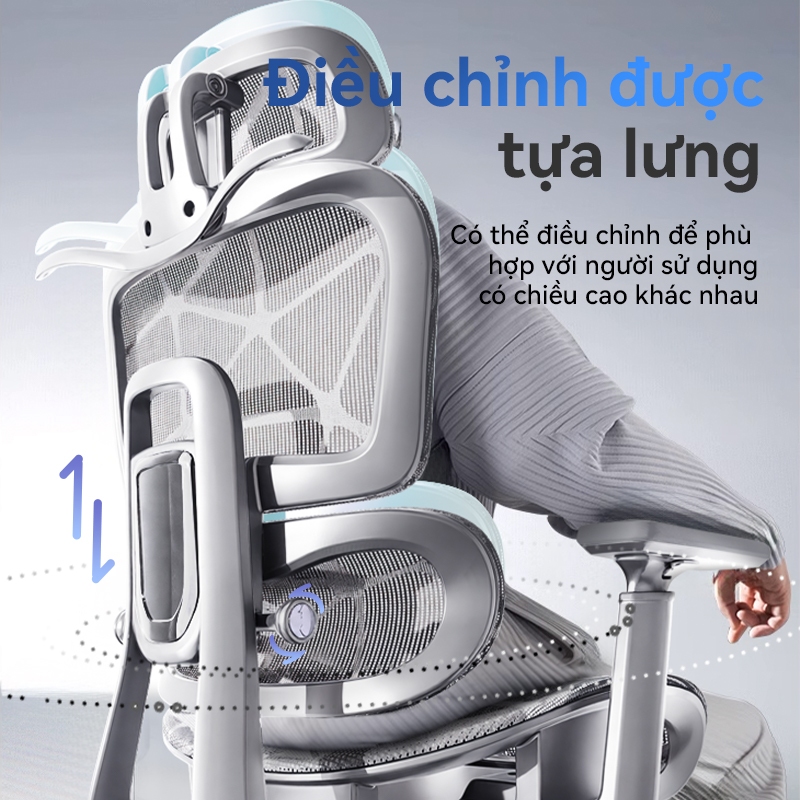 【Yisong LS900】ghế công thái học Nâng cấp chân thép, chịu tải 280KG, đệm ngồi có thể điều chỉnh ...