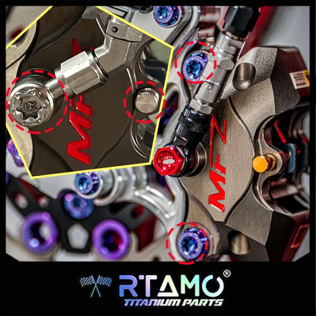 Đai ốc bơm cánh cứng RTAMO Titanium Gr5 MFZ Honda Lead 125 100% chính ...