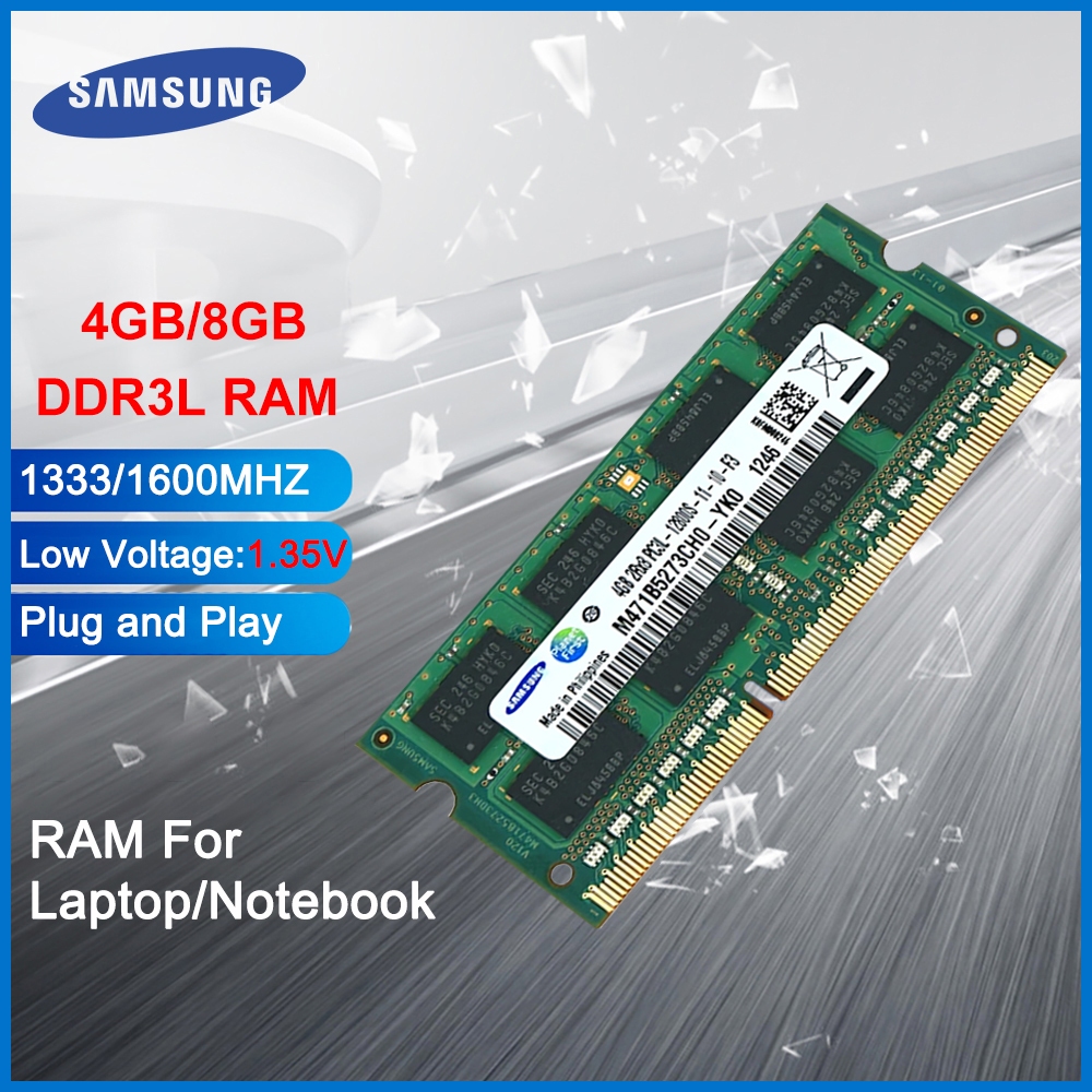 Samsung DDR3L 4Gb 8Gb RAM 1600Mhz 1333Mhz Bộ nhớ máy tính xách tay 1.35V 1.5V SODIMM cho máy ...