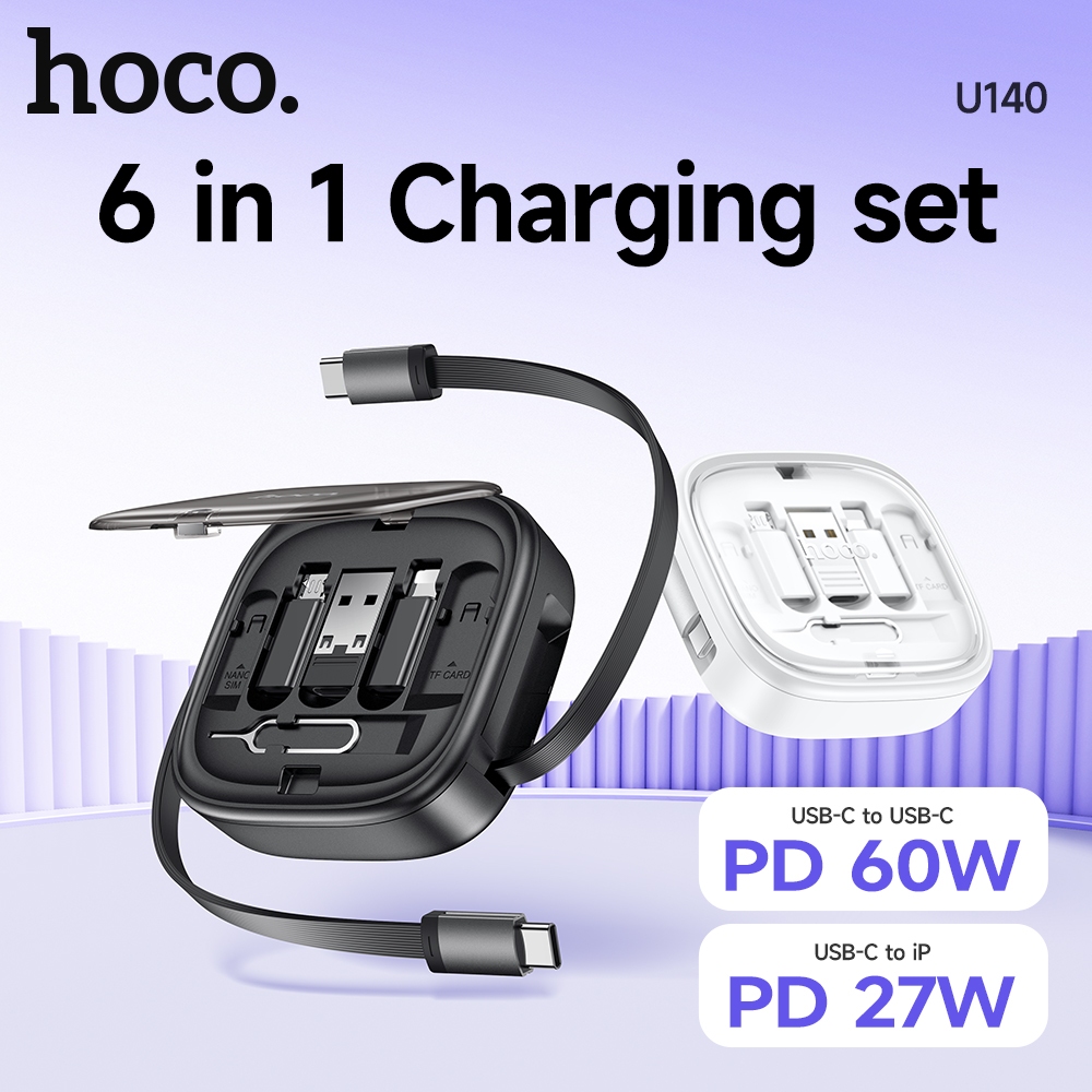 Hoco U140 60W Cáp sạc nhanh 3A co giãn Truyền dữ liệu 480 Mbps Hộp lưu ...