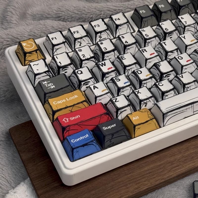 Comic Wind Keycaps PBT Dye-sub Cherry Profile Keycap Custom Keycaps ...