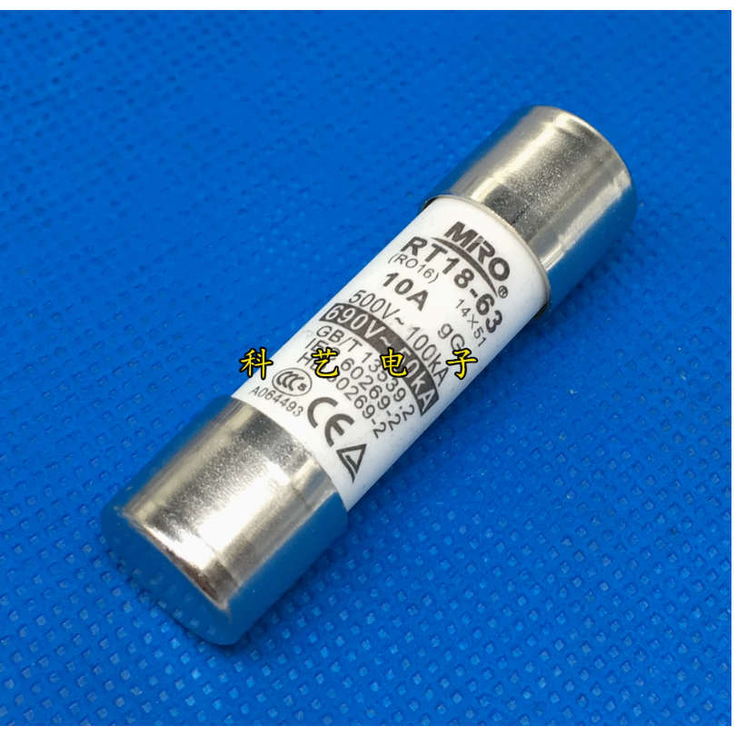 Cầu chì RT18-63 R016 RO16 14 * 51 Ống cầu chì gốm 500V / 690V 10A gG ...