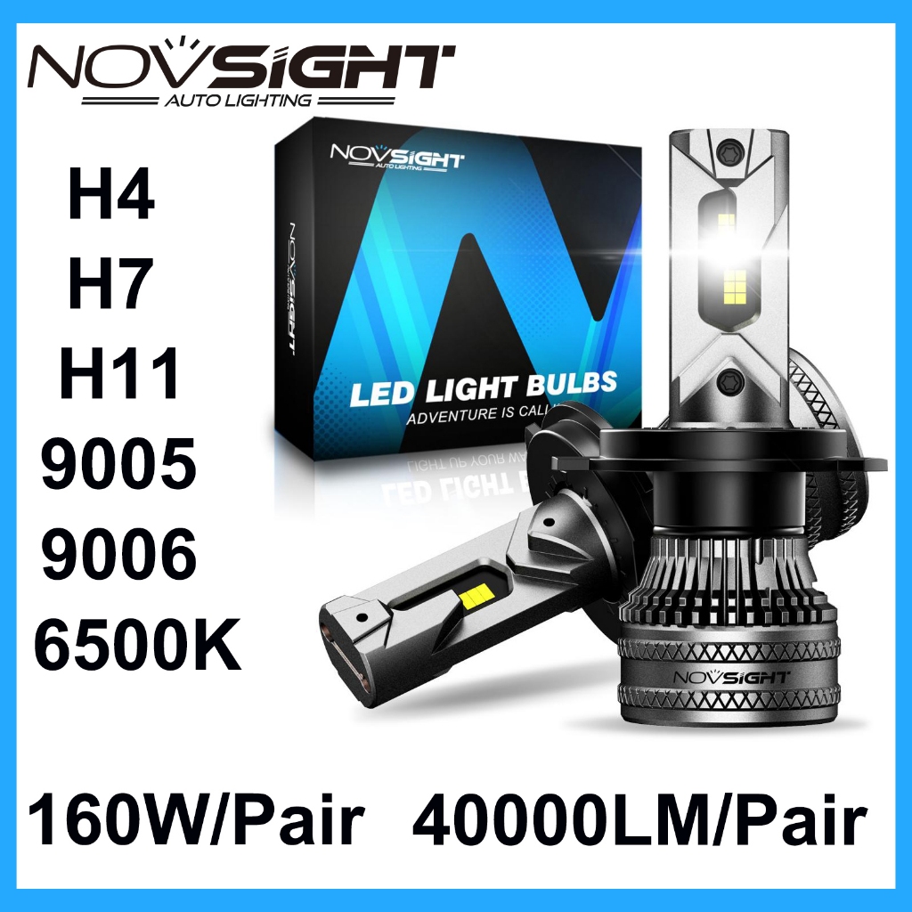 Novsight N96 2 chiếc 6500K Trắng 160W 40000LM Đèn pha LED H4 H7 H11 9005 9006 6500K Đèn pha ô tô ...