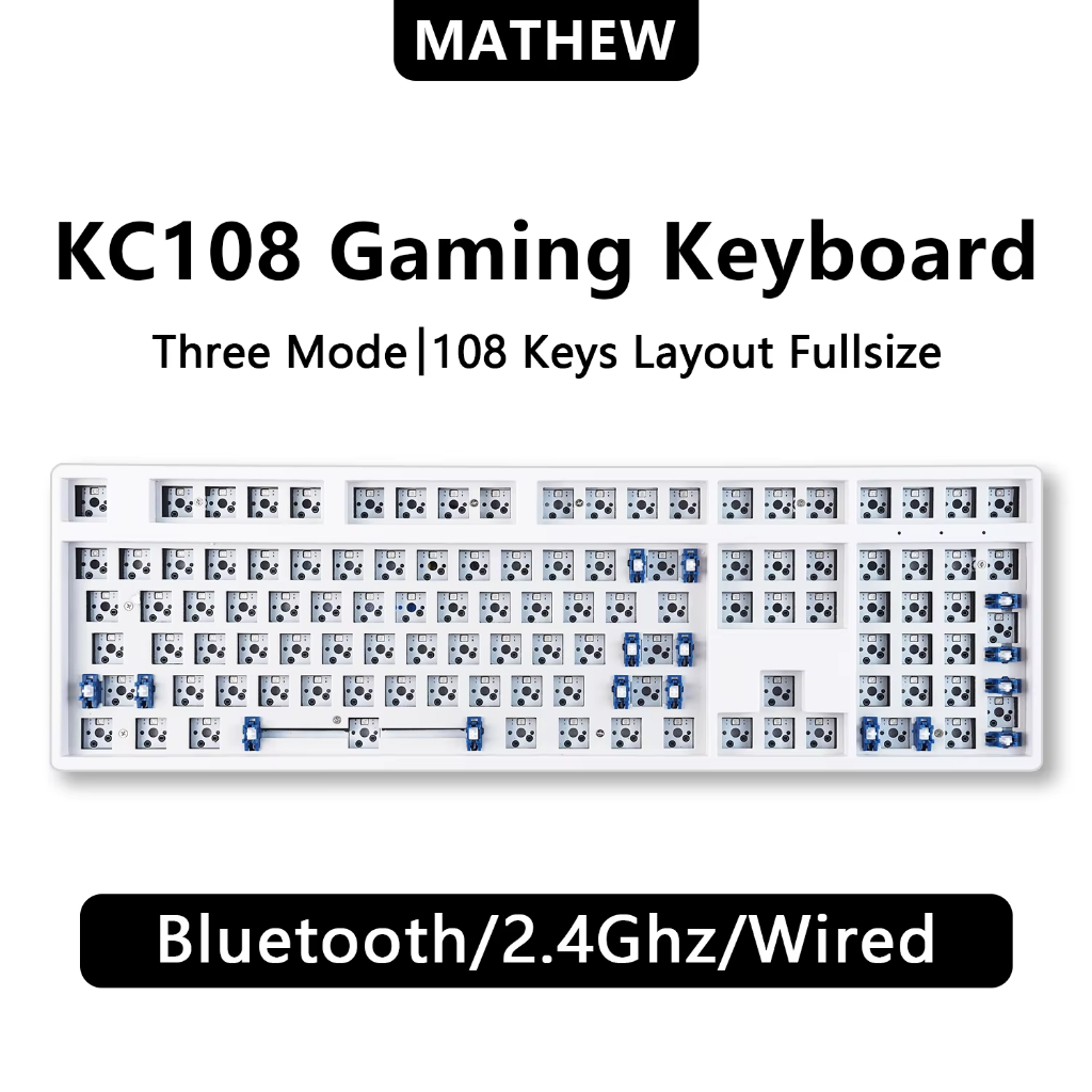 Newkra KC108 Wireless Mechanical Keyboard Kit RGB Light USB-type-c 108 ...