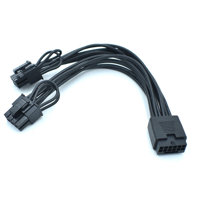 16 Pin Nữ sang Dual 8 Pin (6 + 2) Cáp nguồn GPU chuyển đổi PCIe đực để cấp nguồn với cổng 12 ...