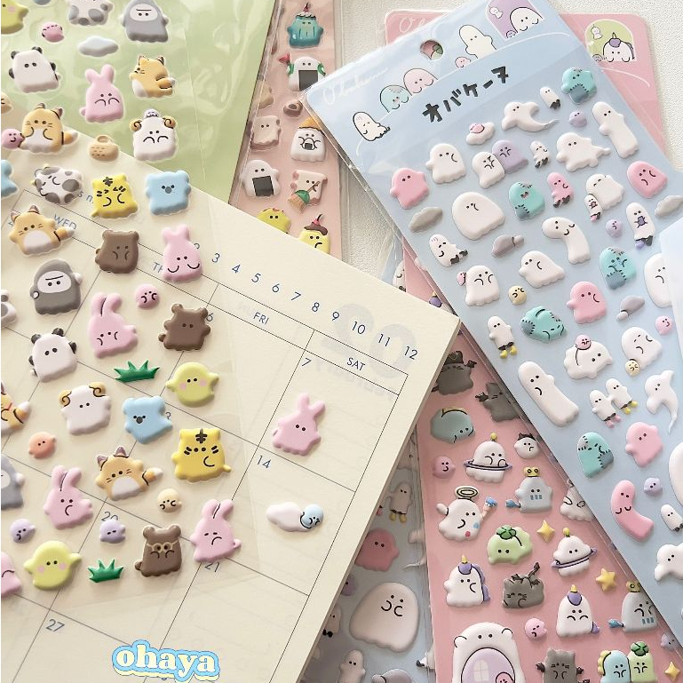 Ohaya | Hoạt Hình Mini 3d Bọt Miếng Dán Dễ Thương Ma Series Ba Chiều Sổ Tay Nhật Ký Cốc Nước ...