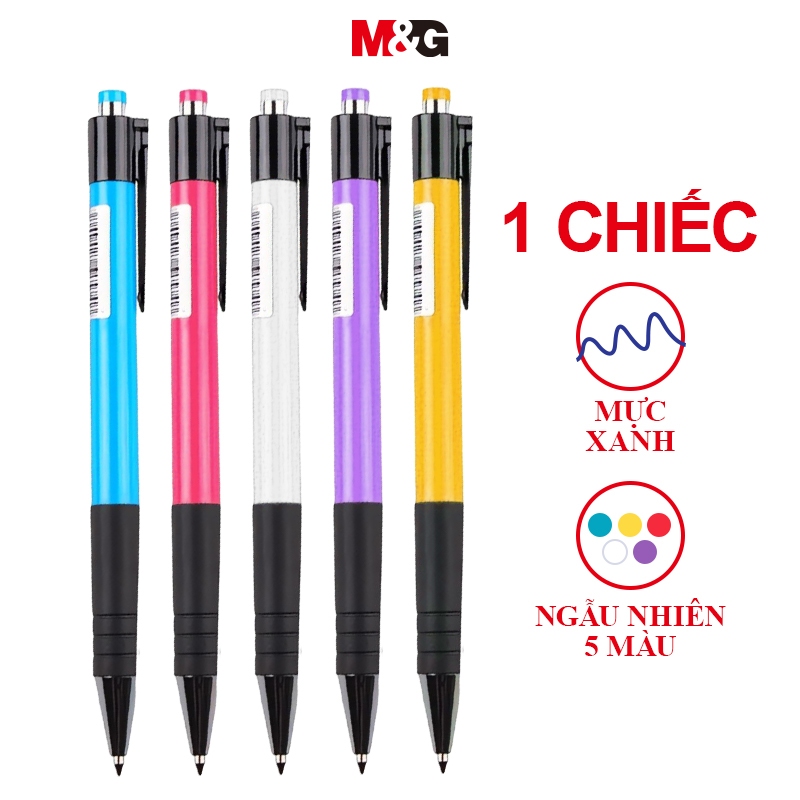 M&G Bút Bi Bấm 0.7mm Màu Xanh/Đen, Bút Bi Văn Phòng Cao Cấp, 1 Chiếc ...