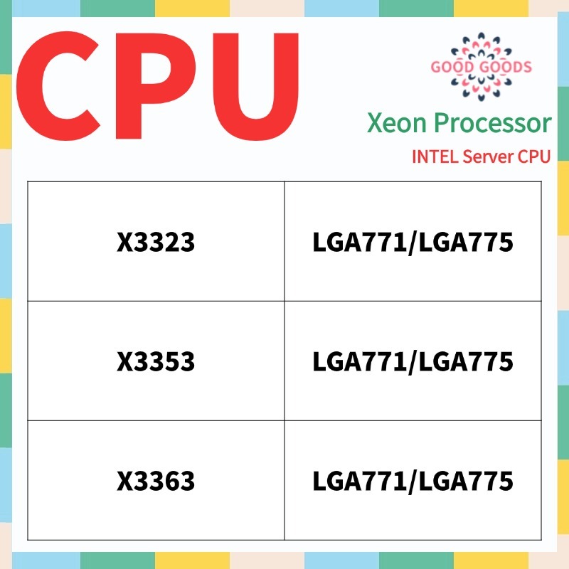 X3323 X3353 X3363 INTEL Xeon Ổ cắm CPU máy chủ LGA771 / LGA775 | Shopee ...