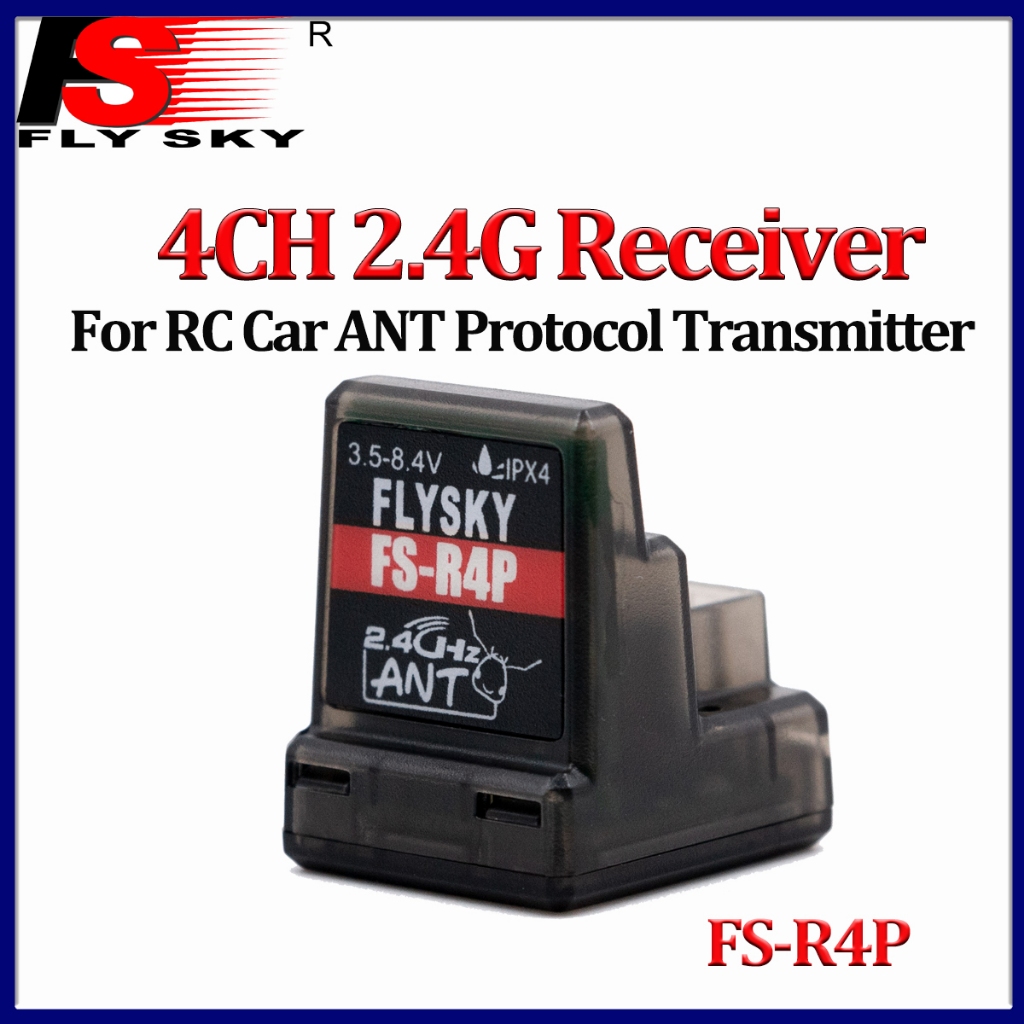 Bộ thu FS-R4P 2.4G chống nước FLYSKY 4CH IPX4 3,5-8,4V Ăng-ten đơn tích hợp cho bộ phát giao ...