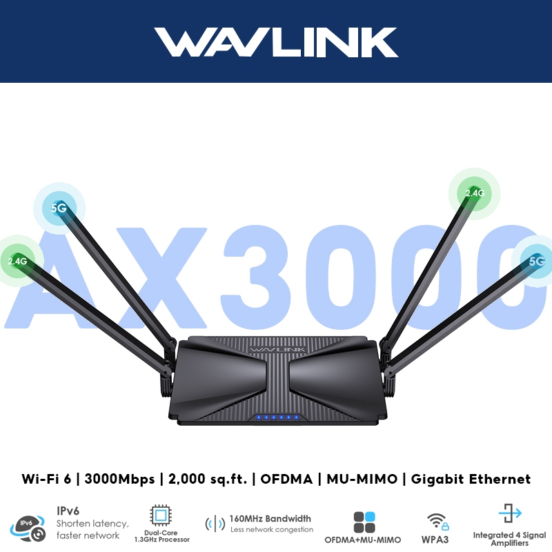 Wavlink AX3000 Bộ định tuyến Wi-Fi 6 Bộ định tuyến Gigabit không dây ...