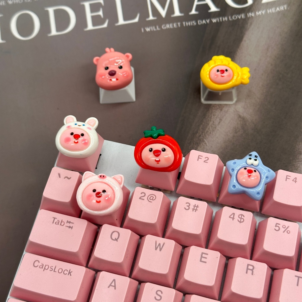 Keycaps Tay Nhựa Keycap Bàn Phím Cơ Keycaps Dễ Thương Beaver Loopy Tùy ...