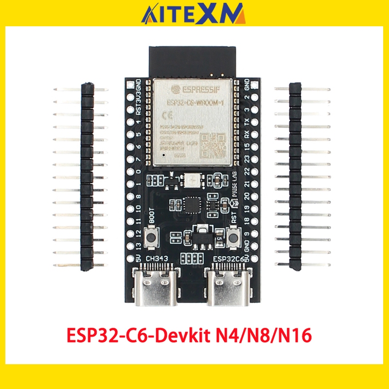Esp32 ESP32-C6 WiFi + Bluetooth Internet Of Things Bảng mạch phát triển Type-C kép ESP32-C6 ...