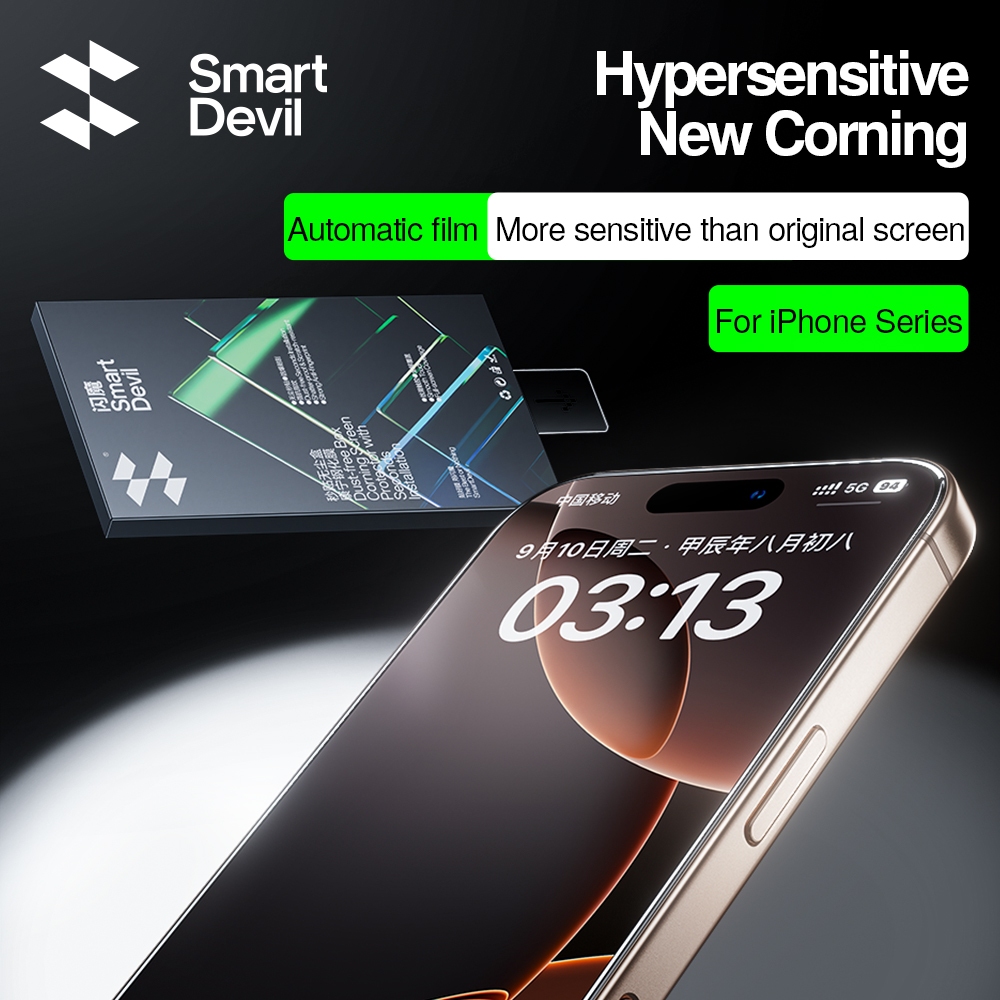 Smartdevil Lắp Đặt Nhanh Kính Cường Lực Corning Cho iPhone 16 Promax / iPhone16Pro / 15 / 14 ...