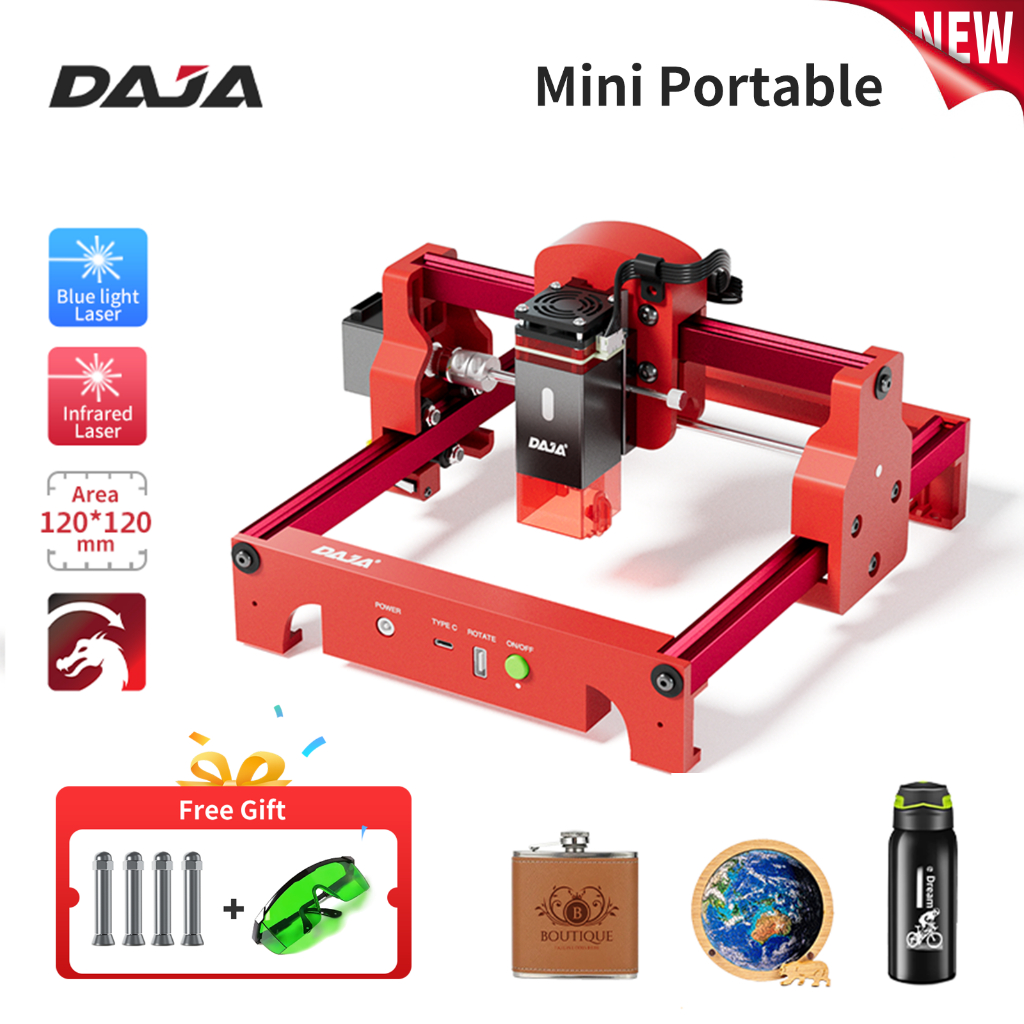 Daja A7 MINI 5W Máy khắc Laser thương mại cho gỗ, nhựa, thực phẩm, LOGO ...