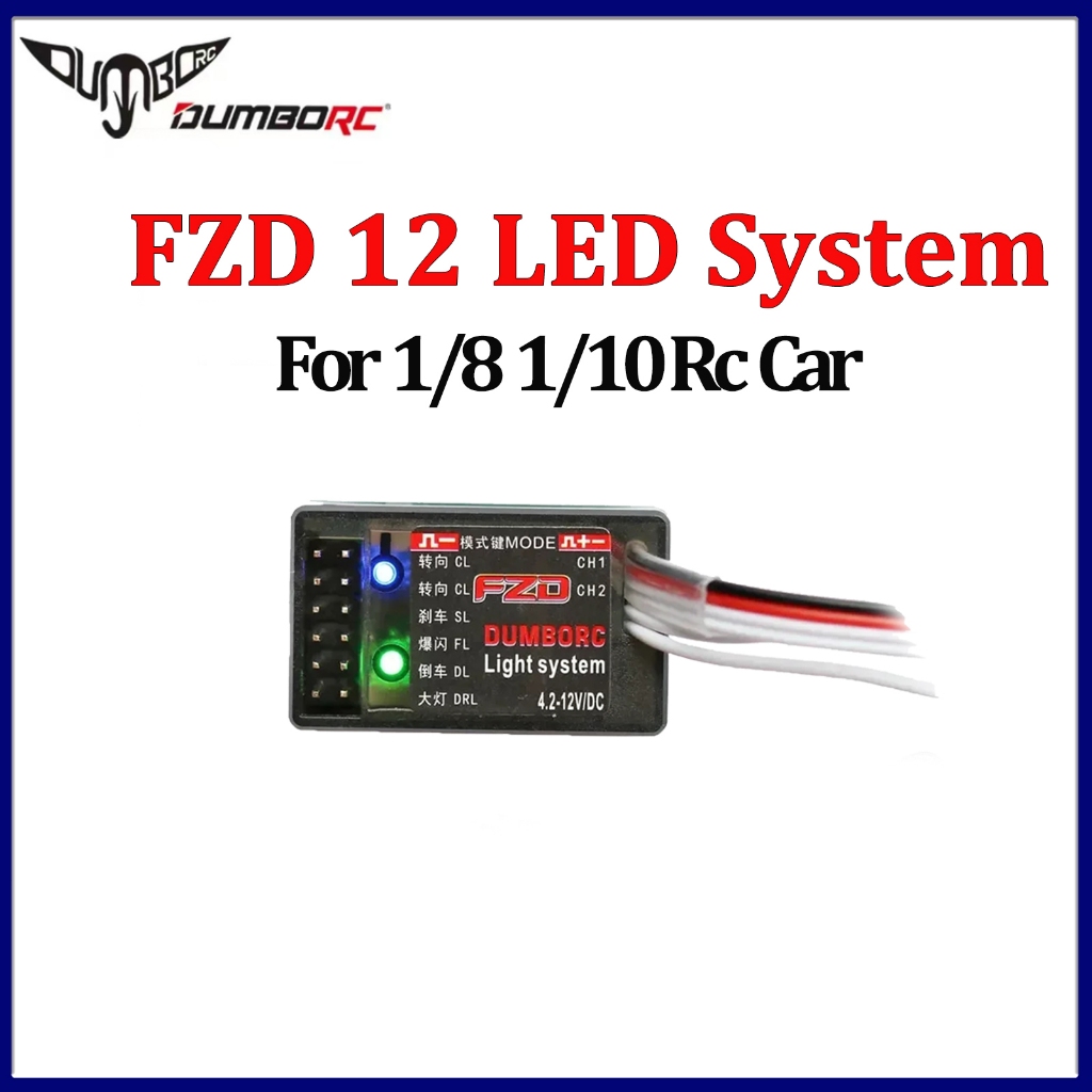 Hệ thống đèn DUMBORC FZD Bộ điều khiển LED 10A cho 1 / 10 1 / 8 RC ...