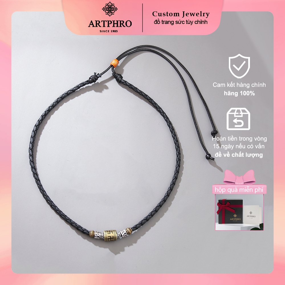 【hộp quà miễn phí】Vòng cổ da mặt dây chuyền hạt chuyển ARTPHRO dành cho ...