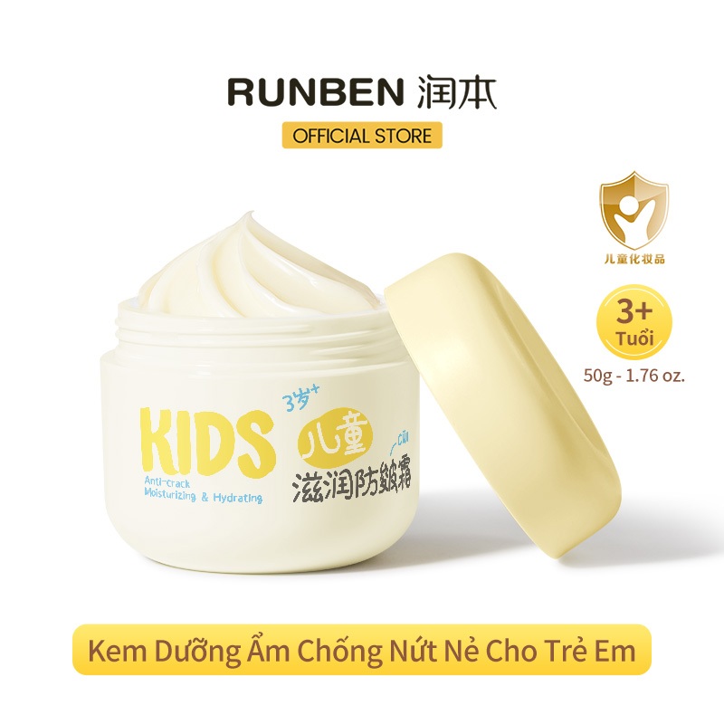 RUNBEN 3 + Kem dưỡng ẩm chống nứt cho trẻ em Kem dưỡng da mặt hàng ngày 75g | Shopee Việt Nam
