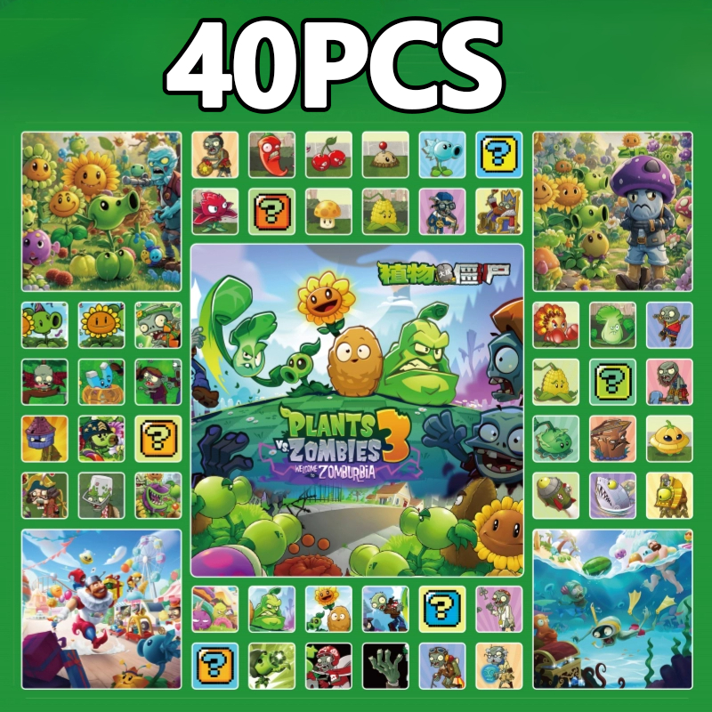 Mới! Hộp mù Plants vs Zombies 40 mảnh! Búp bê thực vật và zombie theo ...