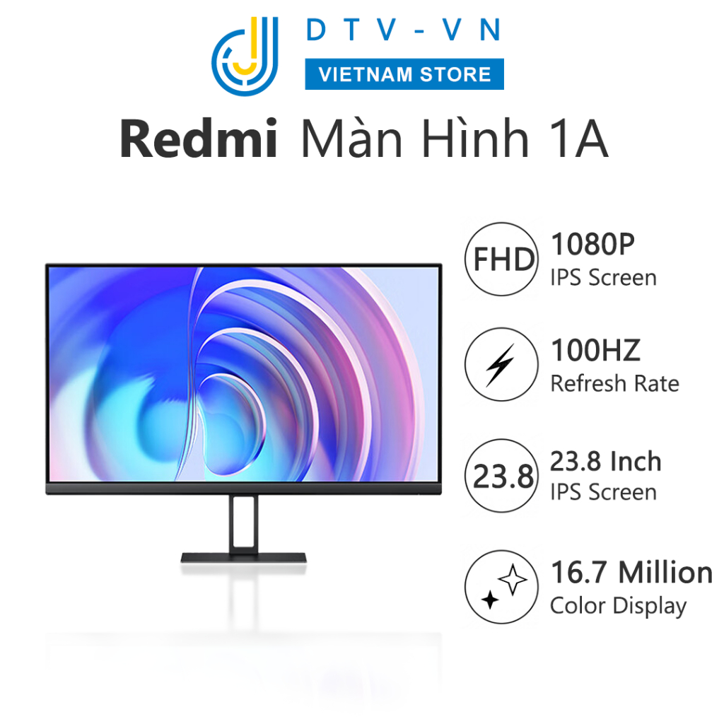 Màn hình Redmi Màn hình 1A, 23,8 Inch, 1080P IPS, 100HZ, 16,7 triệu màu ...