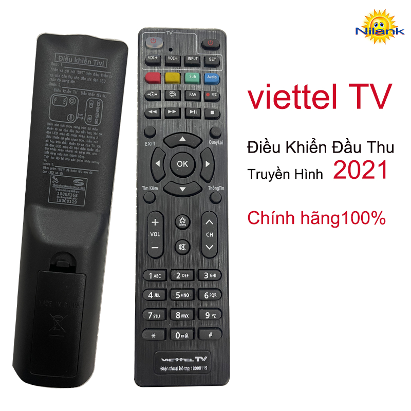 Nilank Remote Điều Khiển Đầu Thu Truyền Hình Viettel TiVi Ngắn Mới Remote viettel tivi | Shopee ...