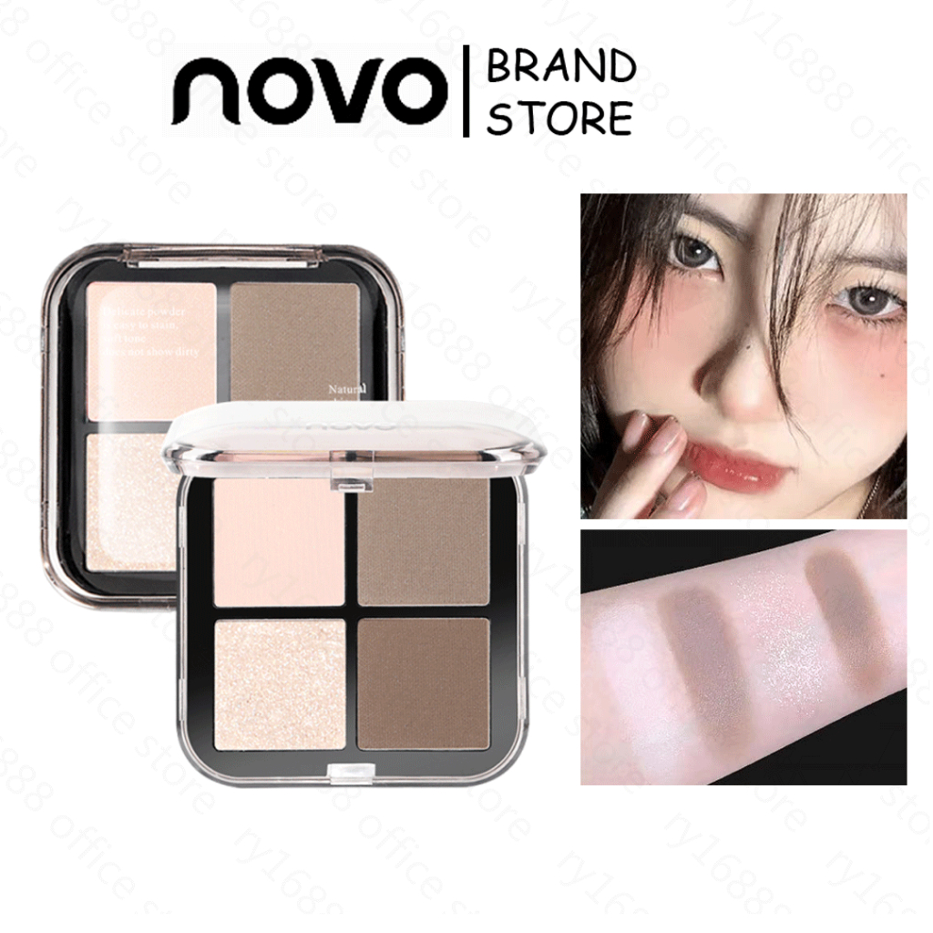 Novo Facial Highlighter Makeup Palette Matte Shadow Glitter Lasting ...