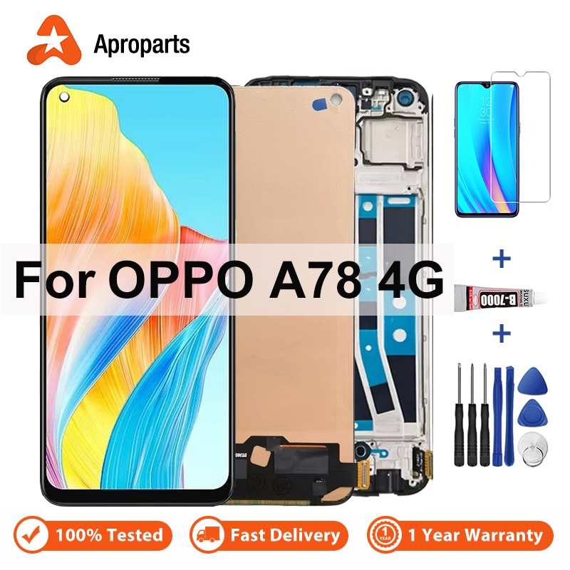 100% Đã thử nghiệm cho OPPO A78 4G CPH2565 Màn hình LCD Màn hình cảm ...