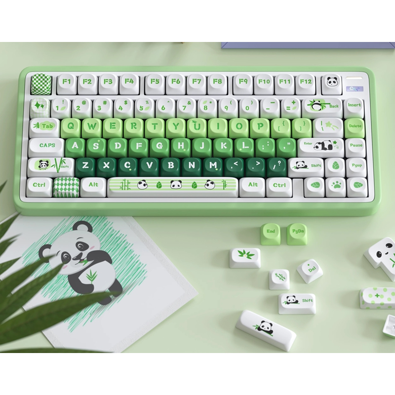 [Chỉ Keycap] Gradient Panda Keycap 136 phím SOA PBT thăng hoa cho bàn ...