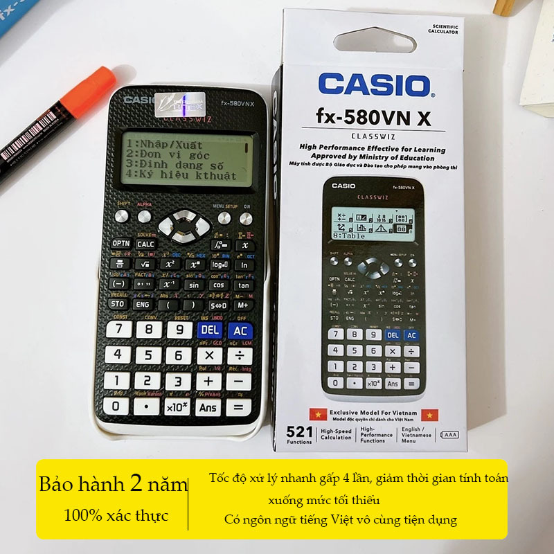 Máy tính Casio FX 580VNX - tính toán chính xác 100% - 3 màu độc đáo ...