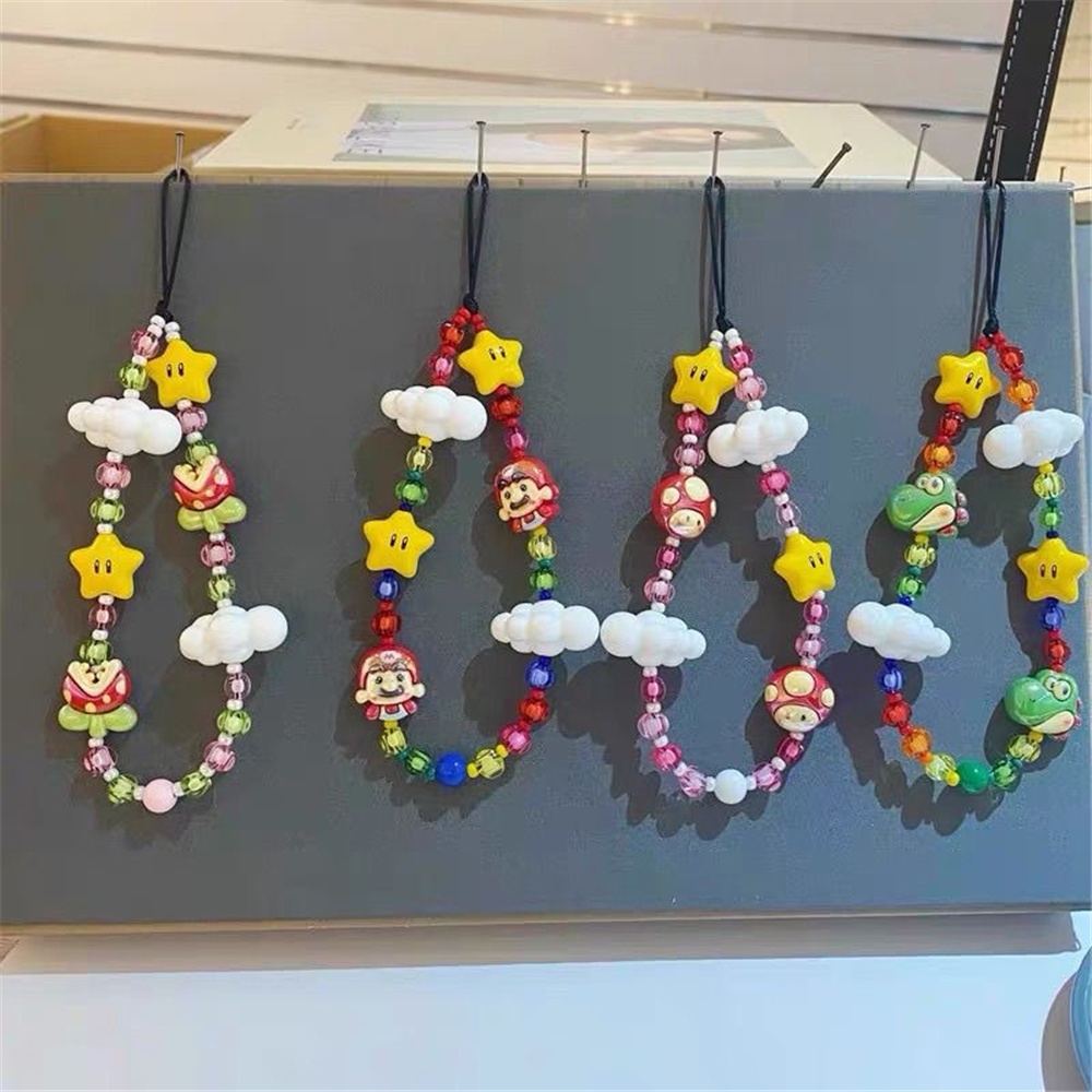 Dây Ting Super Mario Dây điện thoại đính cườm đầy màu sắc chất lượng cao Thích hợp cho vỏ điện ...
