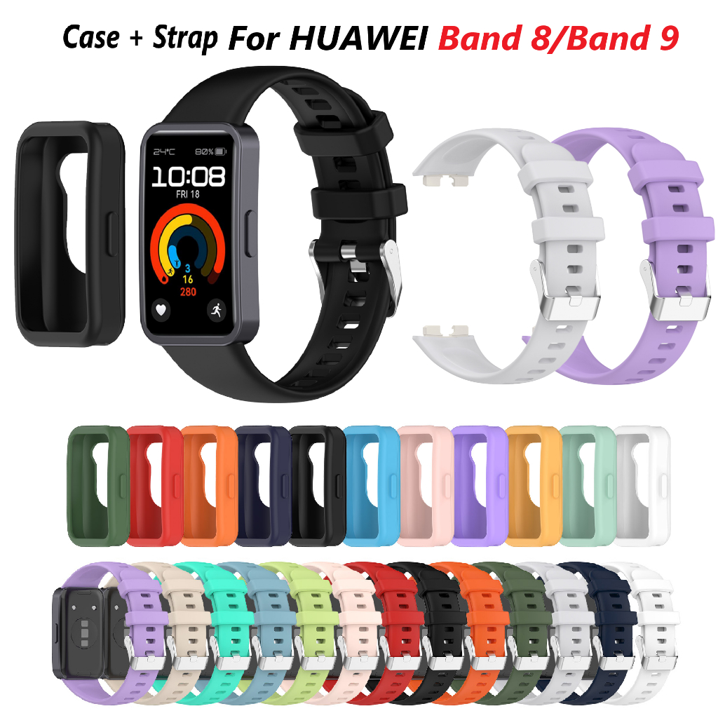 Dây Đeo Silicon + Ốp Lưng Cho Huawei Band 9 8 NFC Mềm Chống Thấm Nước Thể Thao Thời Trang Band8 ...