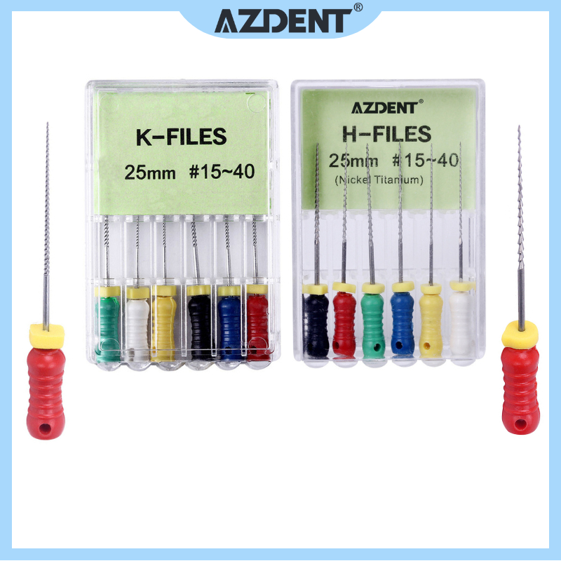 Nha khoa Niti H-File K-files 25mm #15-40 Endodontic Root Canal Hand Use ...