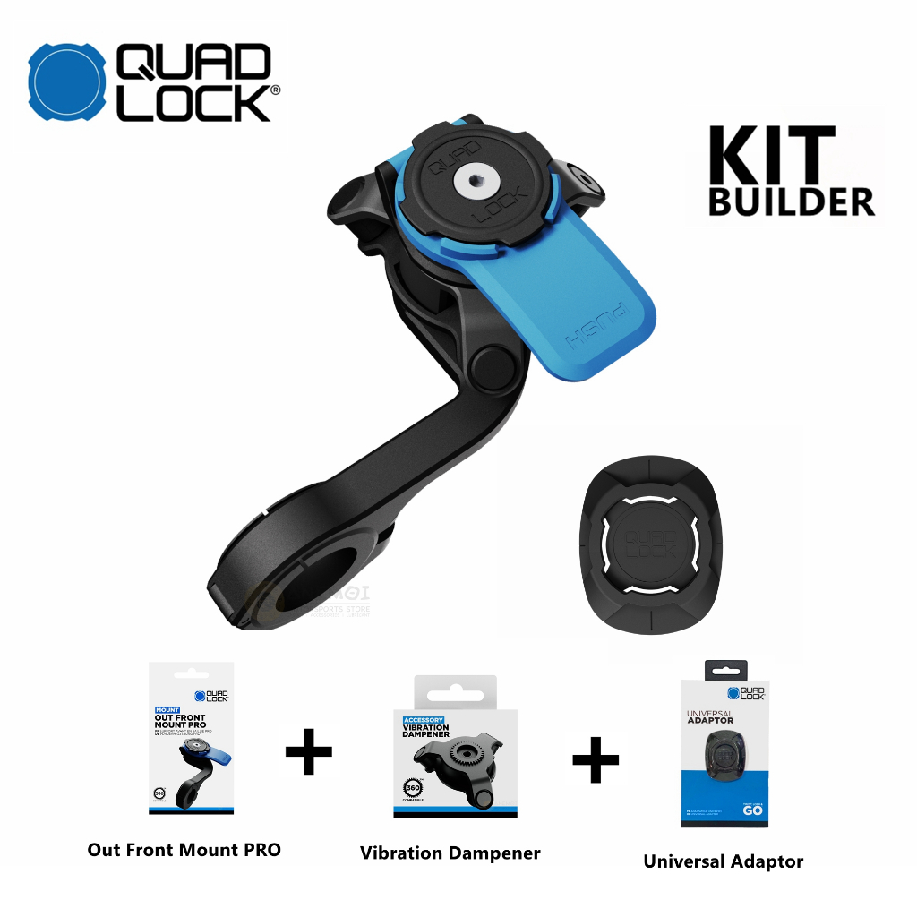 2025 QUAD LOCK Tay lái gắn phía trước PRO với bộ giảm chấn rung và bộ ...