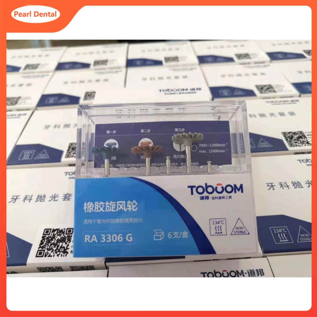 6 CÁI Toboom Bánh xe đánh bóng cao su tự men làm trắng răng bằng nhựa ...